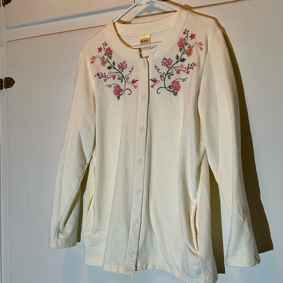 Blair | Jackets & Coats | Blair Cream Jacket With Pink Floral ...